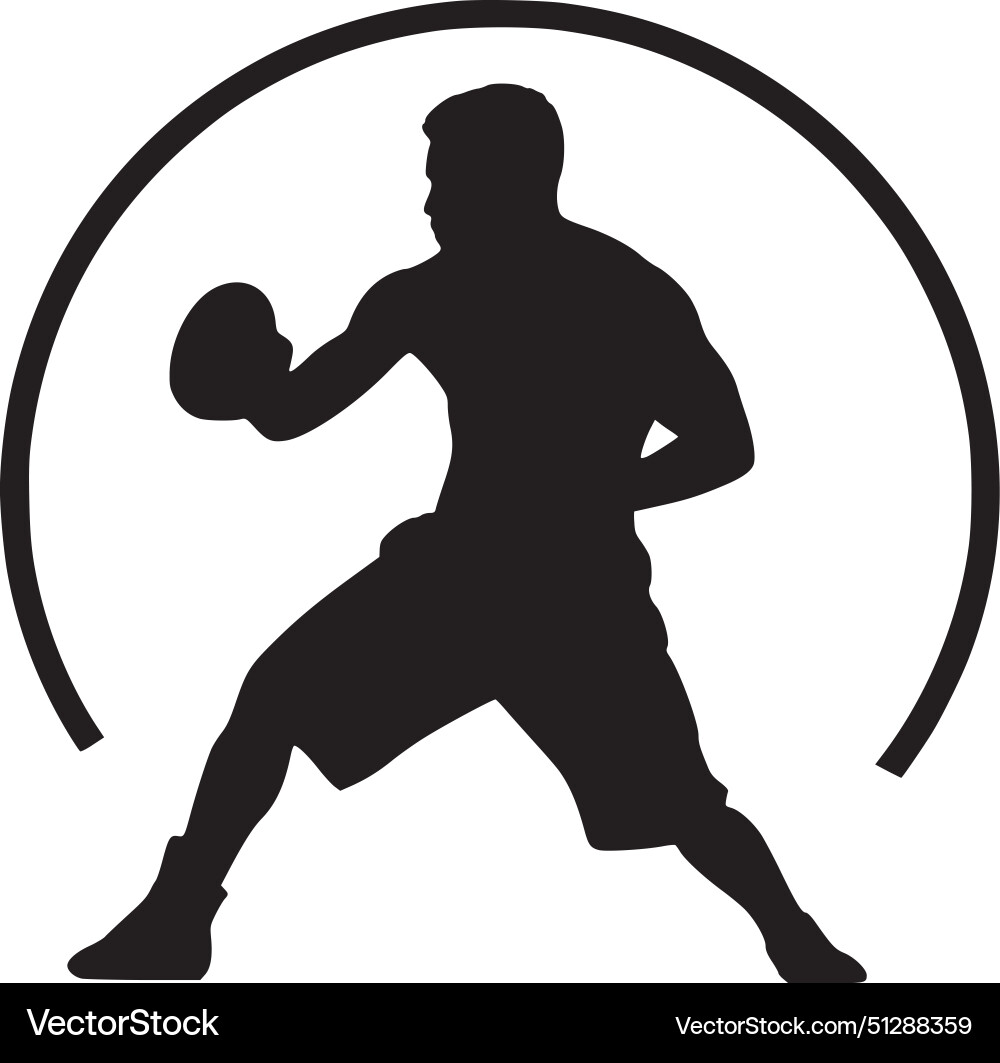 Boxing - black and white Royalty Free Vector Image