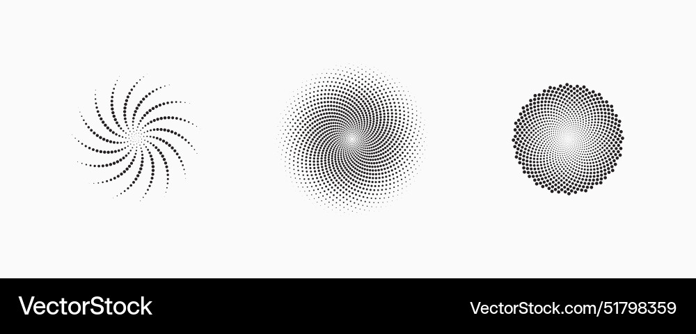 Circular halftone pattern Royalty Free Vector Image