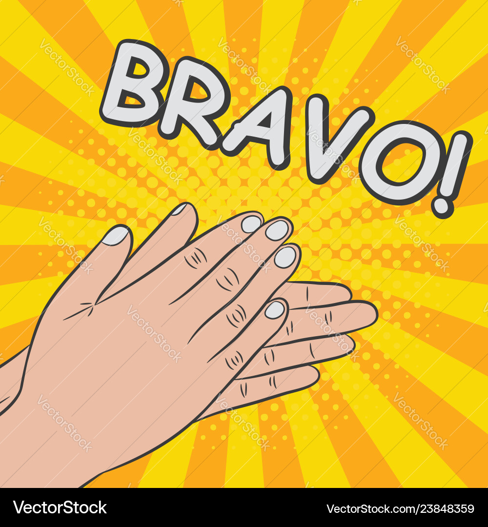 Clapping Hands - Bravo! Royalty Free Vector Image