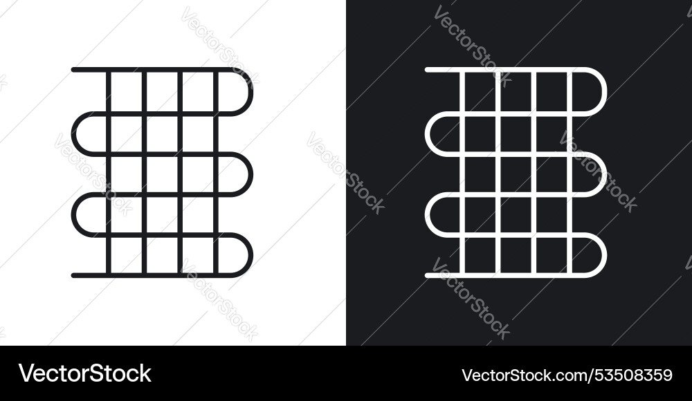 Condenser coilline in thin line black color flat Vector Image