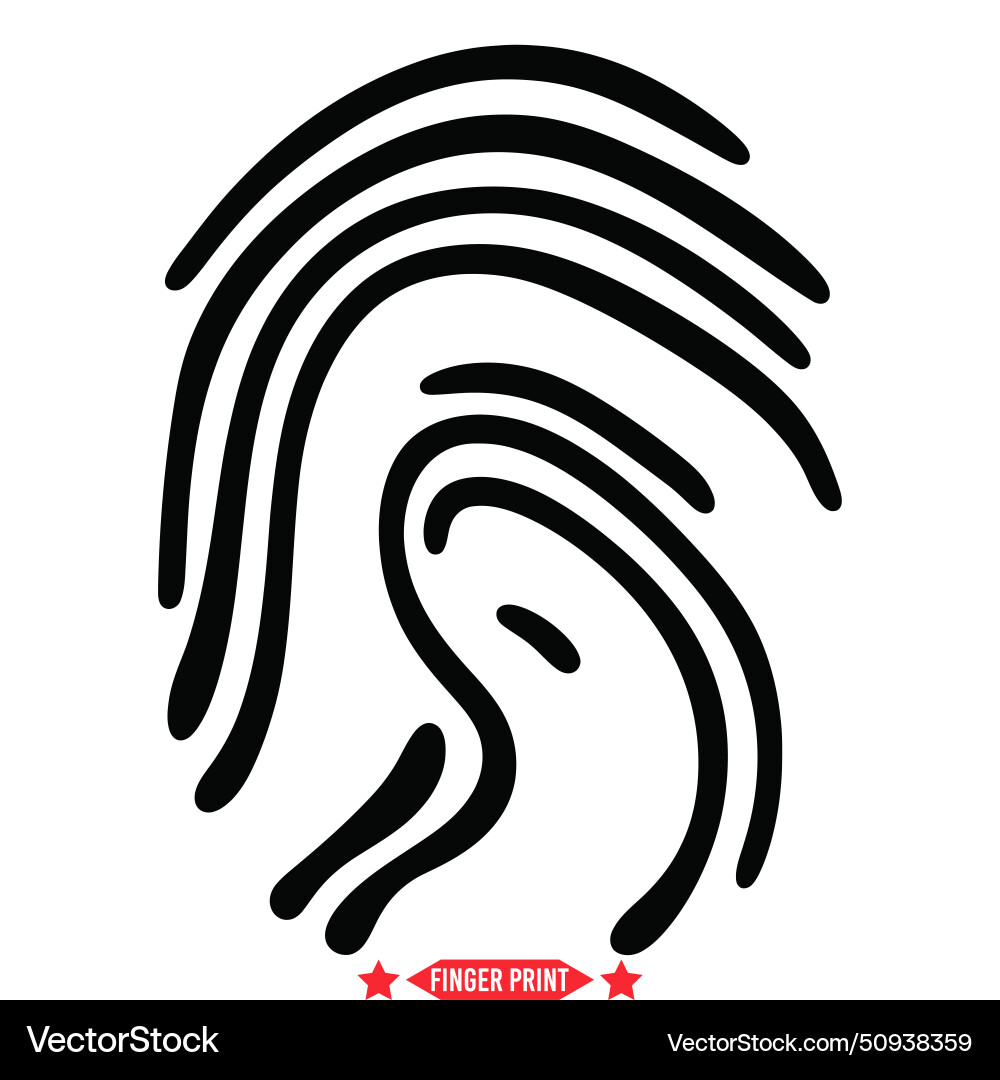 Digital security essentials fingerprints Vector Image