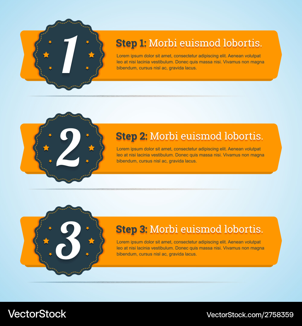 Steps progress banners Royalty Free Vector Image