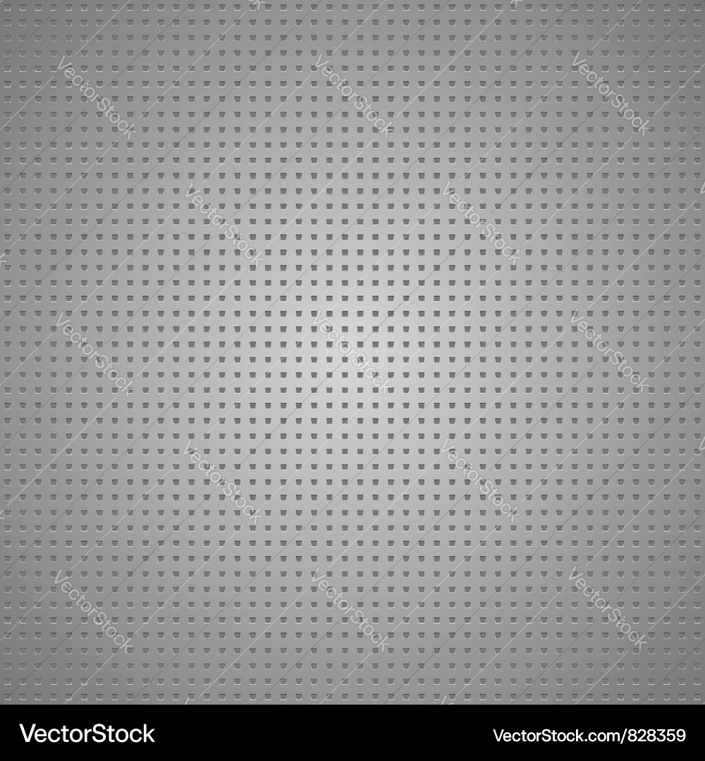 Structured gray metallic perforated sheet Vector Image