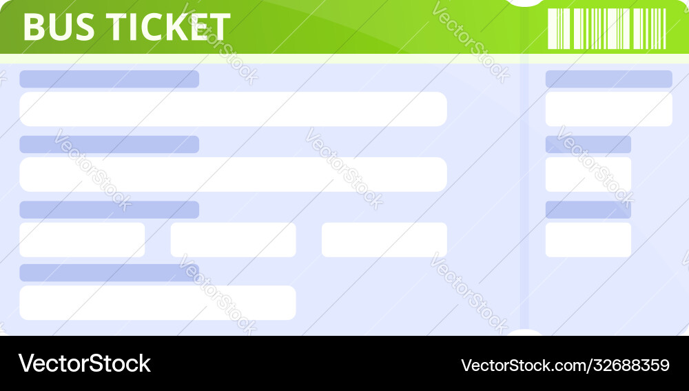 Web bus ticket icon cartoon style Royalty Free Vector Image