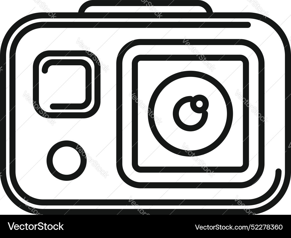 Action camera capturing extreme sports Royalty Free Vector