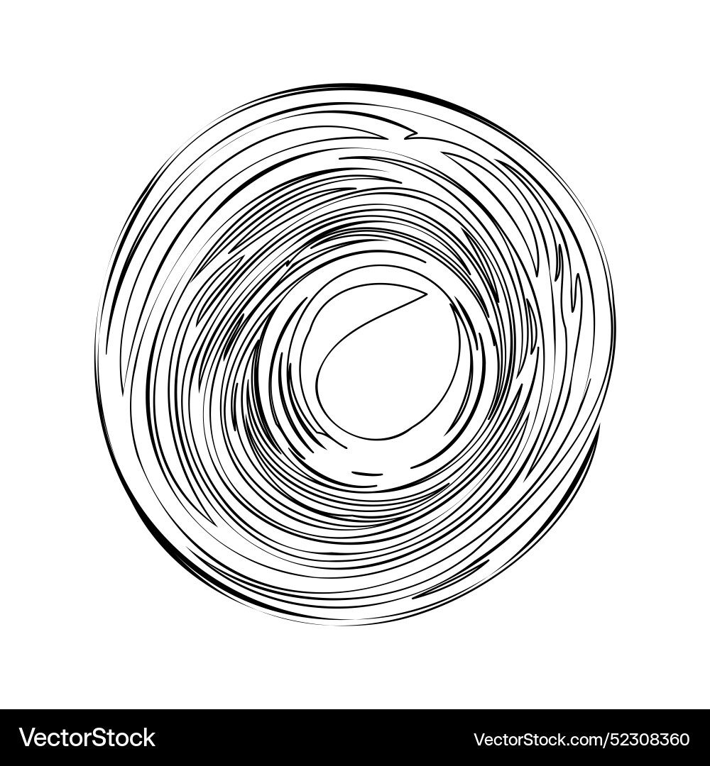 Black hole outline sketch Royalty Free Vector Image
