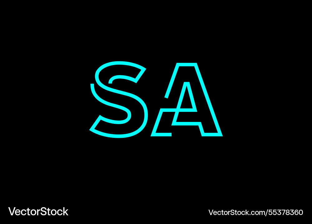 Blue abstract typography design with stylized Vector Image