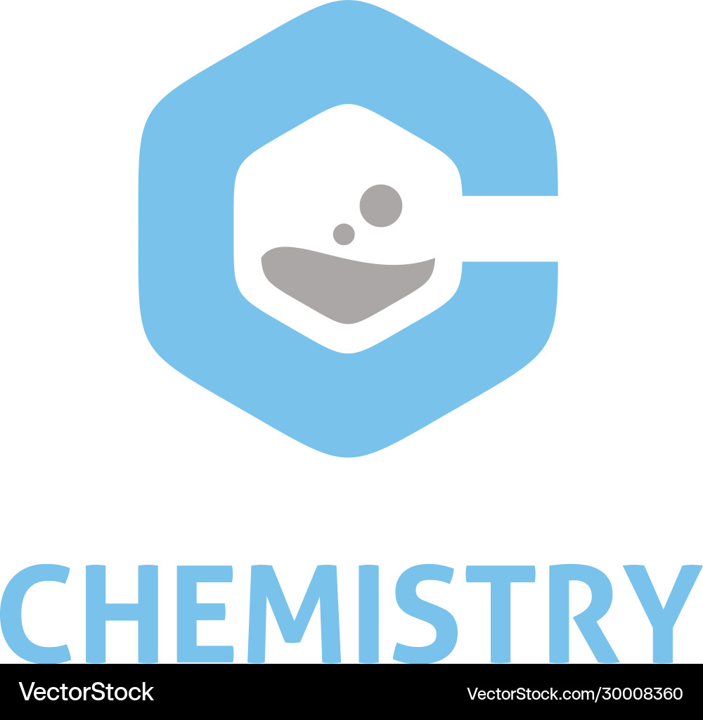 Icon initial letter c chemistry science lab logo Vector Image