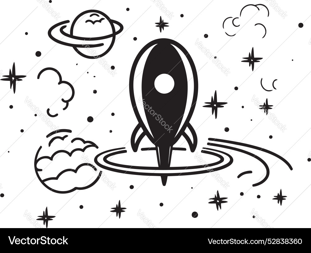 Interstellar insignia space logo icon cosmic Vector Image