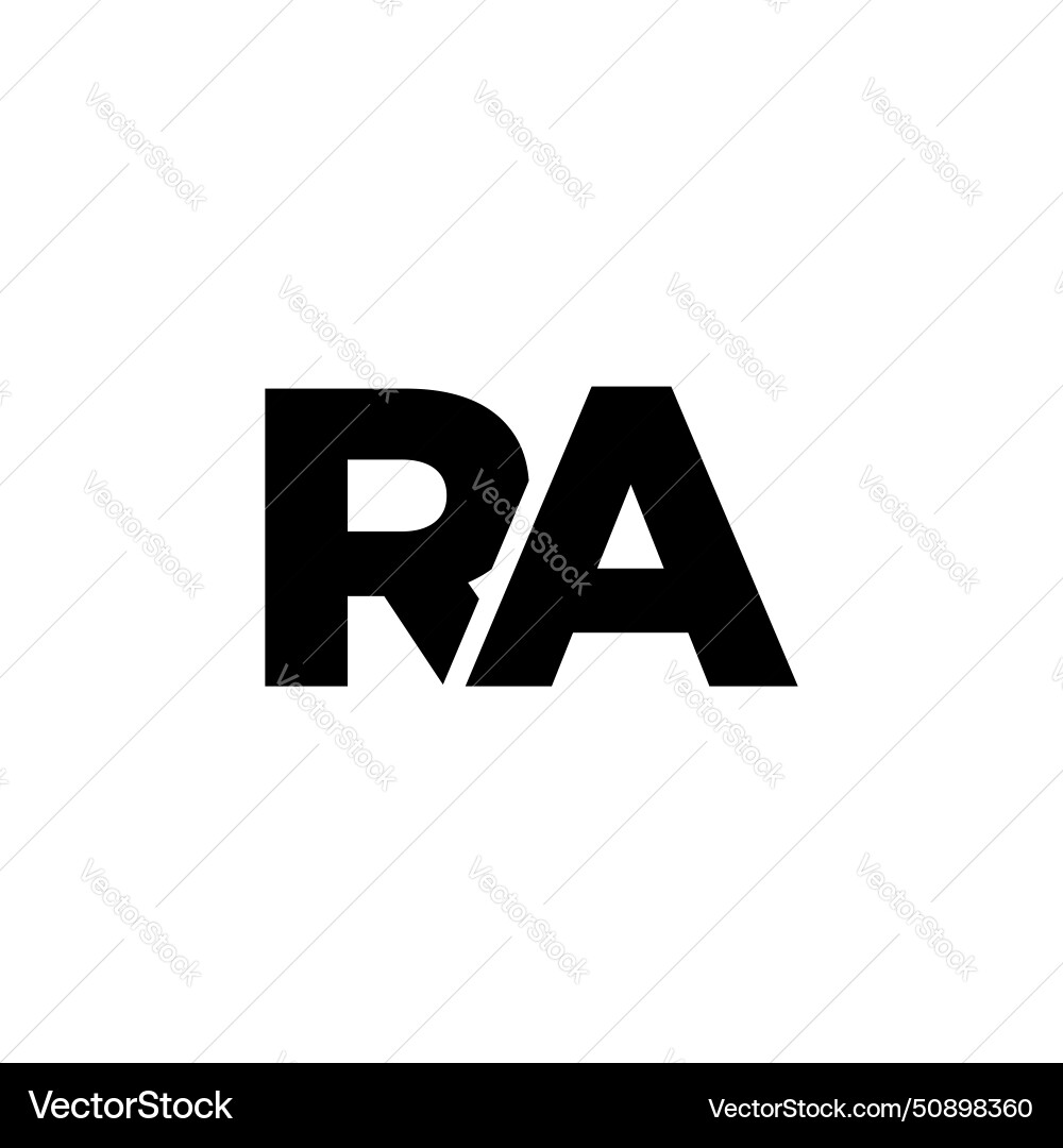 Letter r and a ra logo design template minimal Vector Image