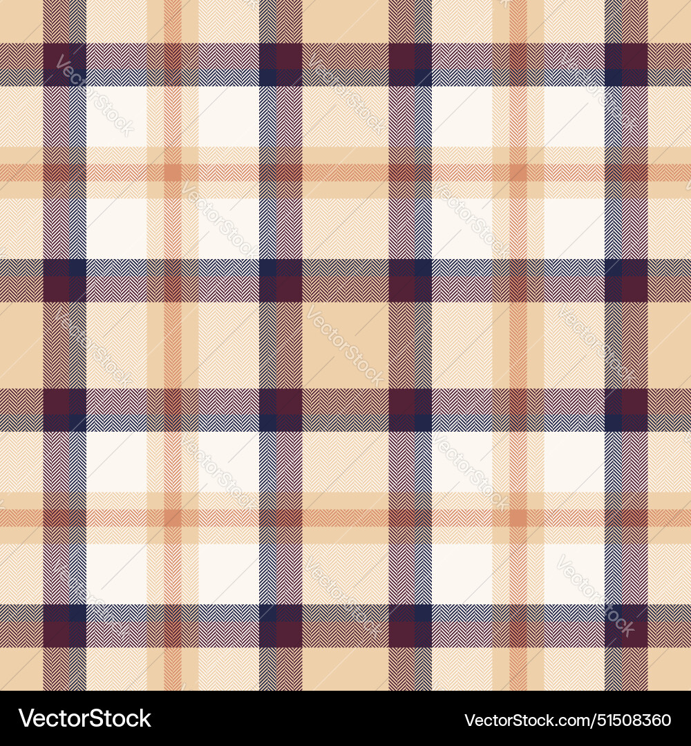 Plaid seamless pattern check fabric texture Vector Image