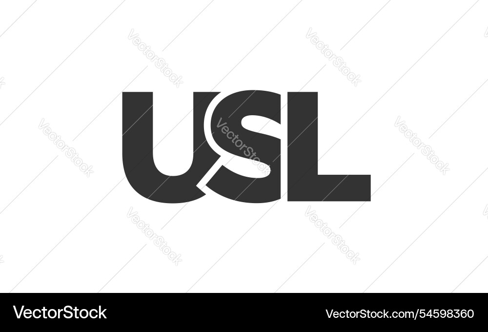 Usl Logo Design Vorlage mit stark und modern Vektorbild