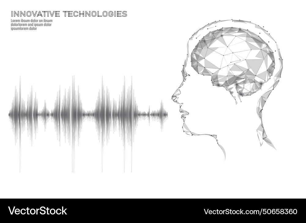 Virtual voice computer online assistant concept Vector Image