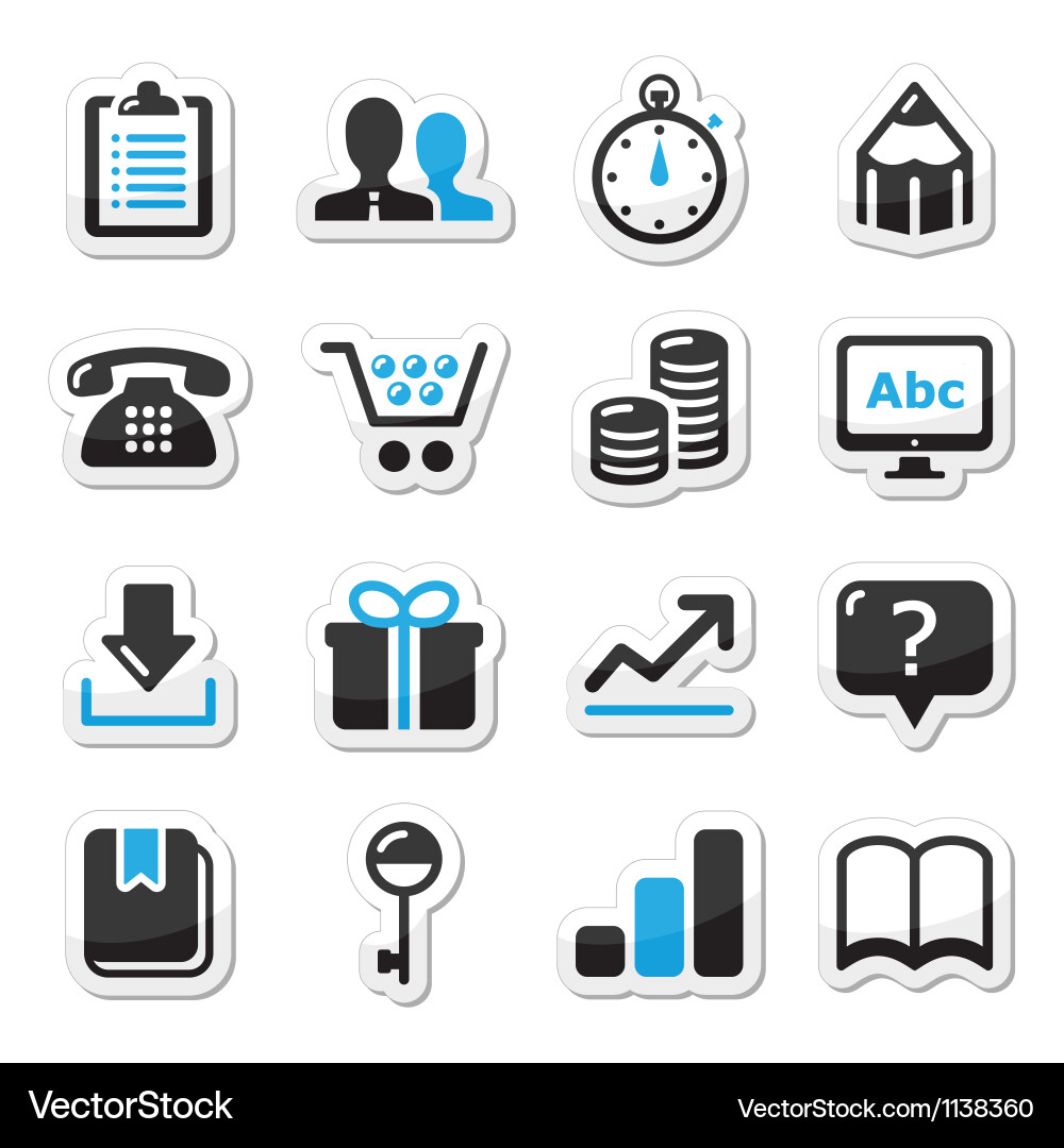 Web internet icons set Royalty Free Vector Image