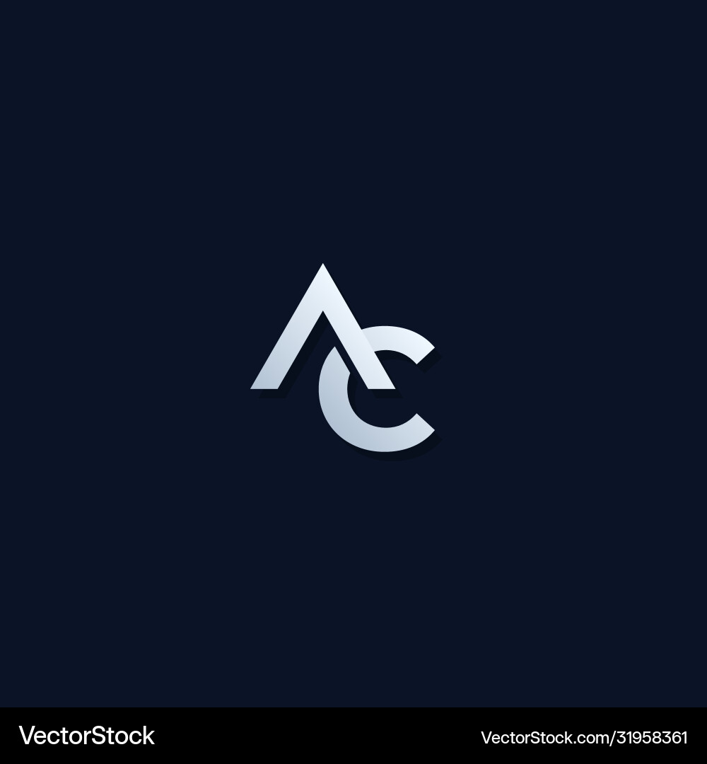 Ac monogram logo design Royalty Free Vector Image