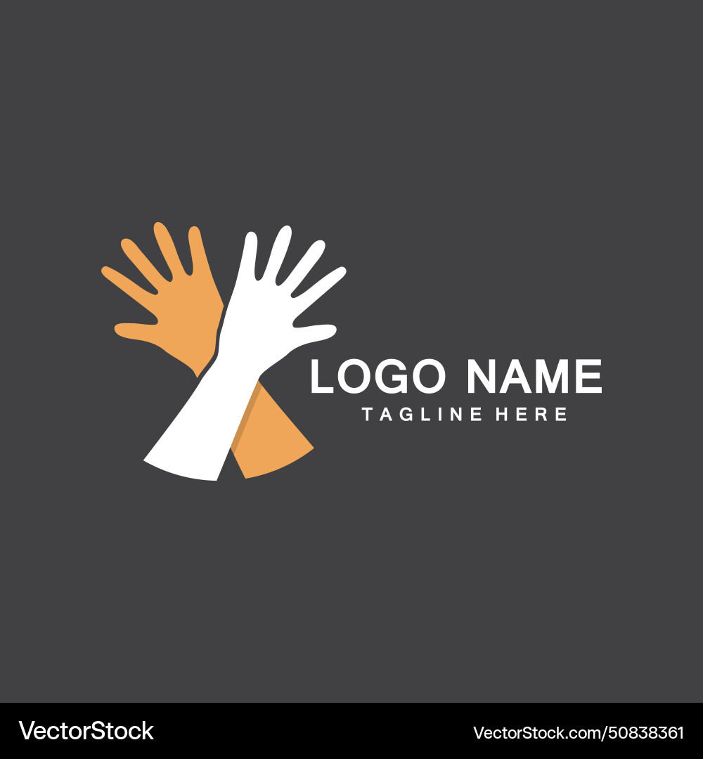 Hand care logo and symbol template Royalty Free Vector Image