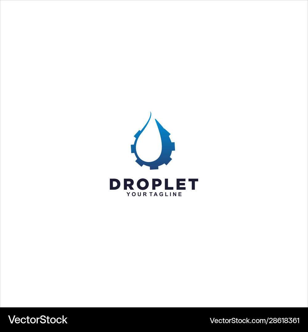 Oil drop logo template design Royalty Free Vector Image