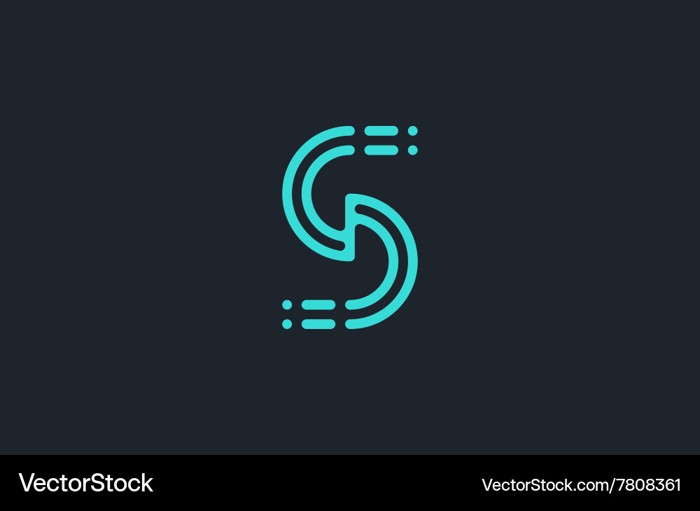 S logo design letter element line Royalty Free Vector Image
