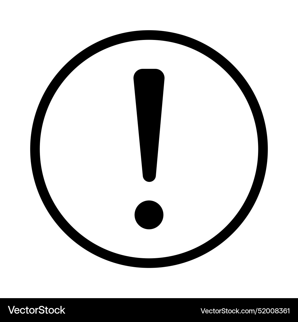 Warning exclamation mark icon perfect for alerts Vector Image