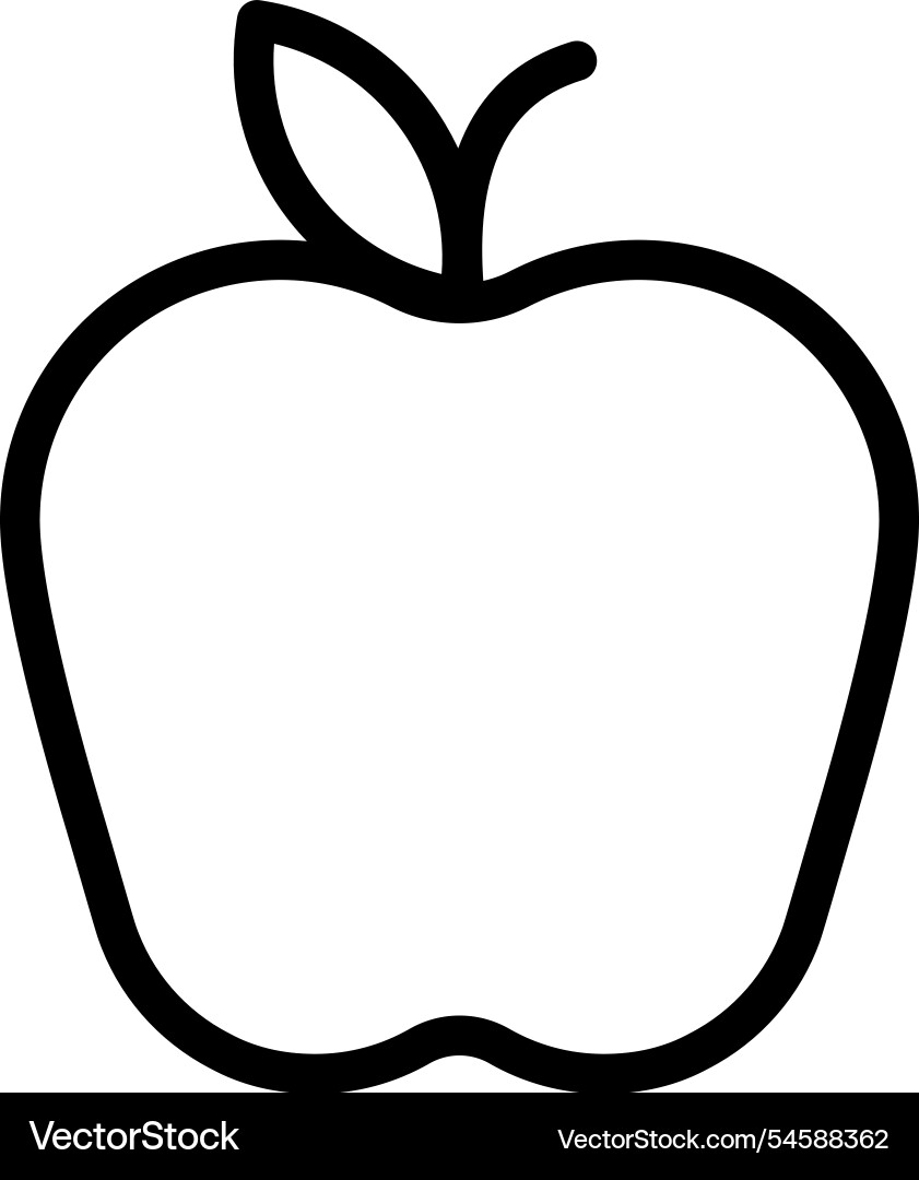 Apple icon in minimalist style Royalty Free Vector Image