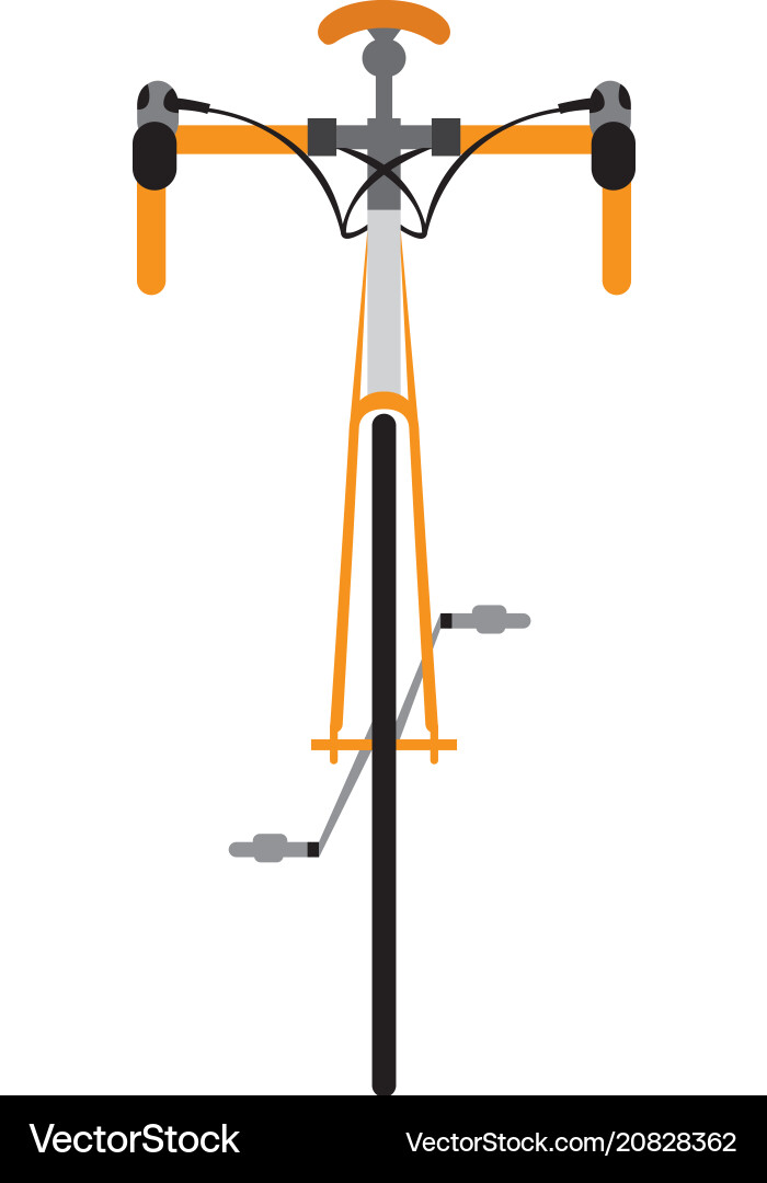 Bicycle front view Royalty Free Vector Image - VectorStock