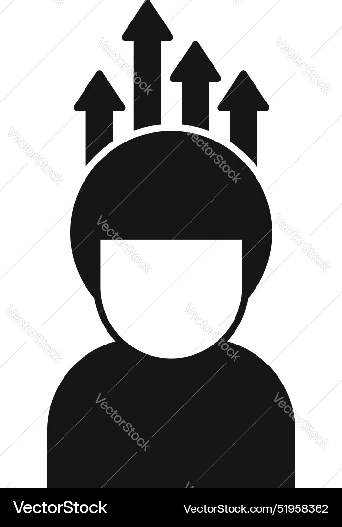 Businessman experiencing career growth represented