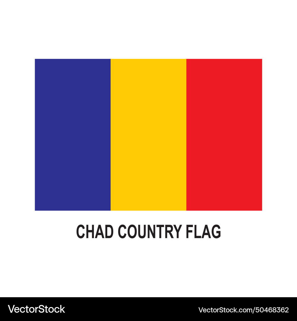 Chad country flag icon Royalty Free Vector Image