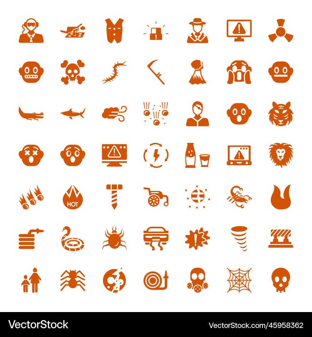 Danger icons Royalty Free Vector Image - VectorStock