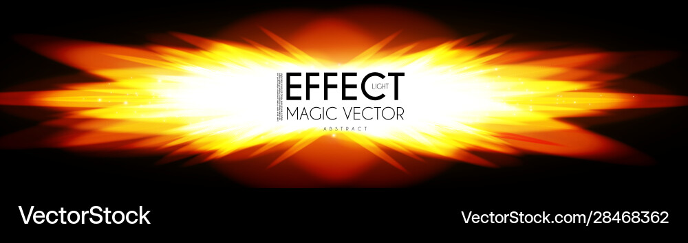 Explosion magic power light effect electric Vector Image