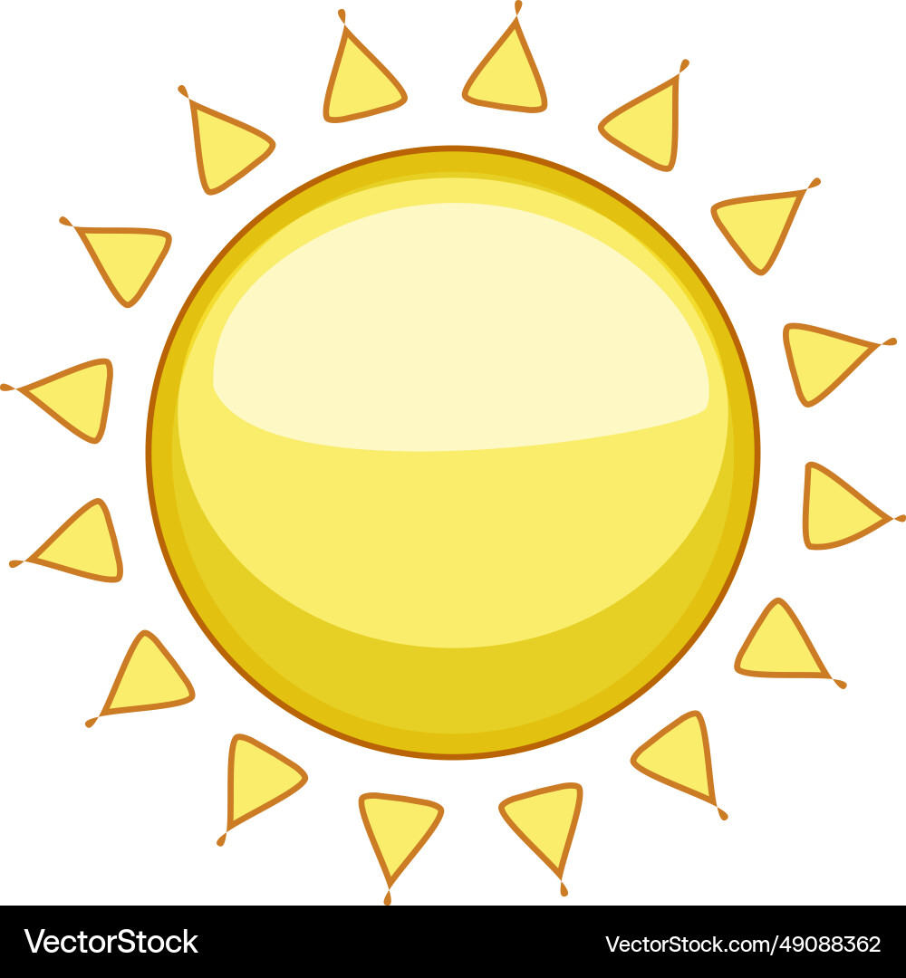 Hot sun cartoon Royalty Free Vector Image - VectorStock