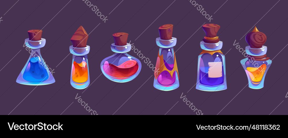 Magic Potions & Elixirs Royalty Free Vector Image