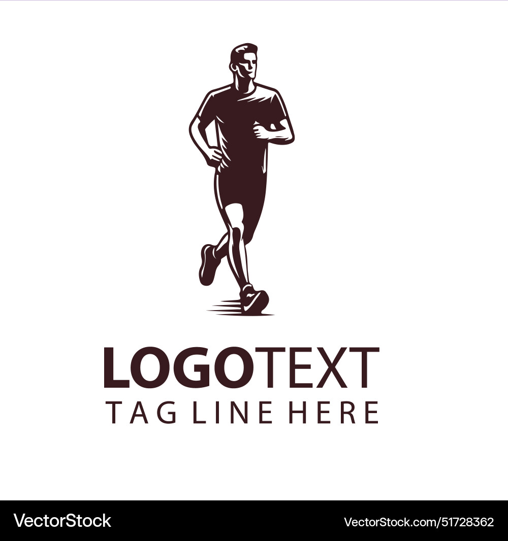 Running man logo Royalty Free Vector Image - VectorStock
