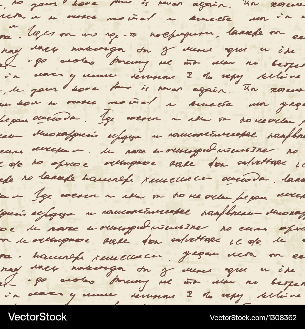 Seamless vintage text pattern on background Vector Image