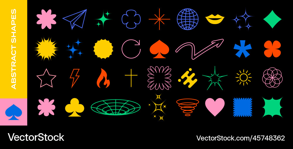 Shape elements geometric abstract graphic design Vector Image