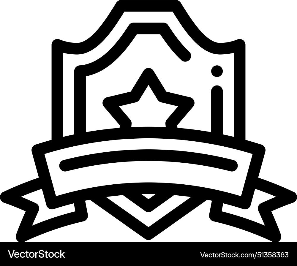 Award icon thin linear style design isolated Vector Image
