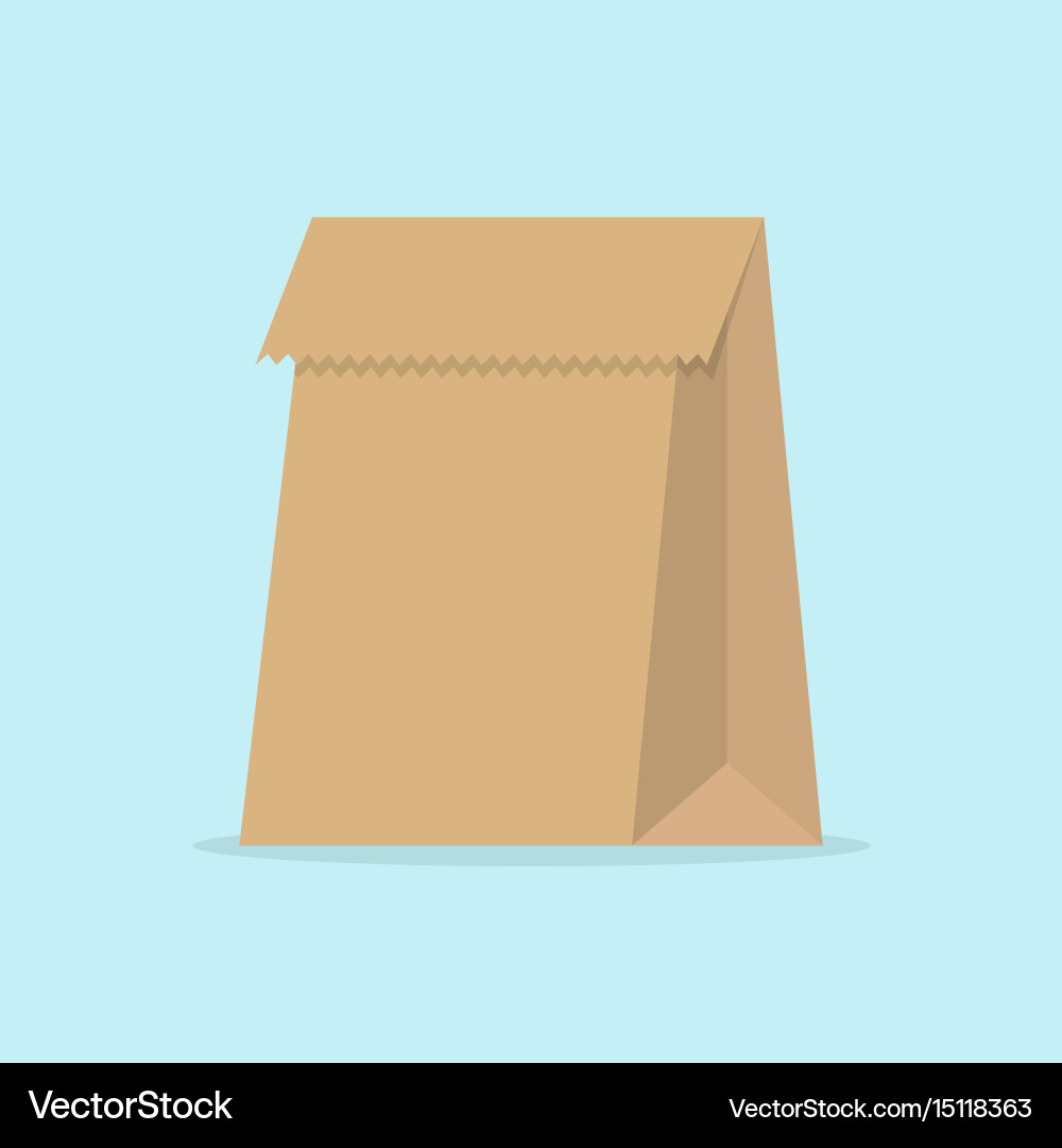 Brown Paper Bag Royalty Free Vector Image - VectorStock