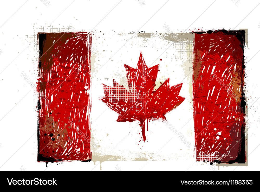 Damaged Canadian Flag Royalty Free Vector Image