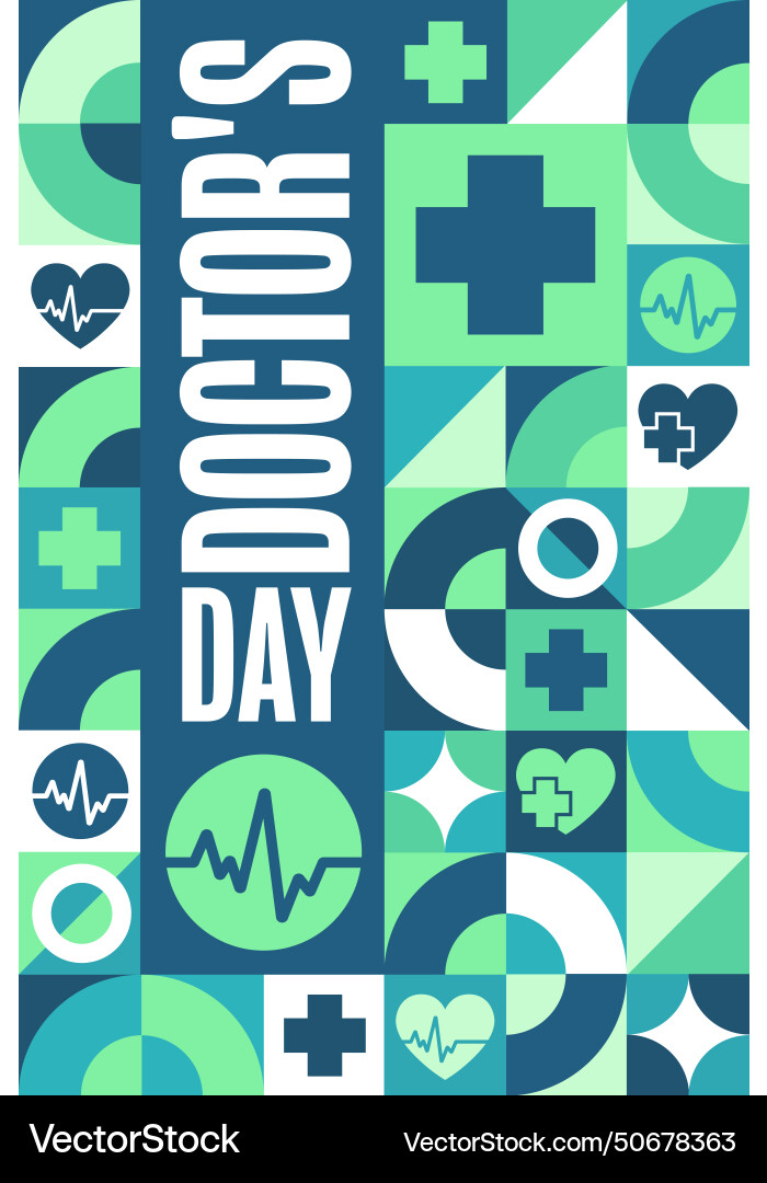 Happy doctor s day holiday concept template Vector Image