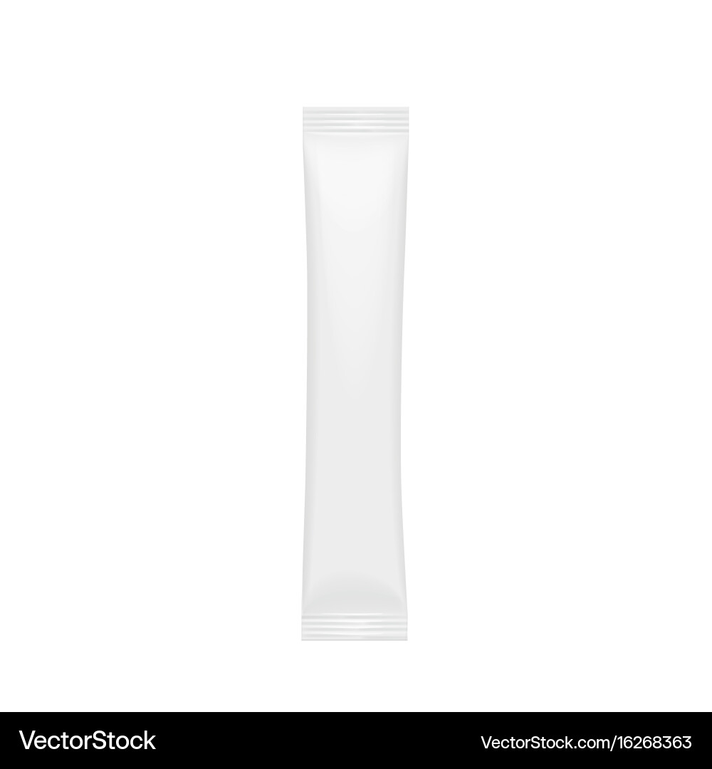 Realistic white blank template packaging stick Vector Image