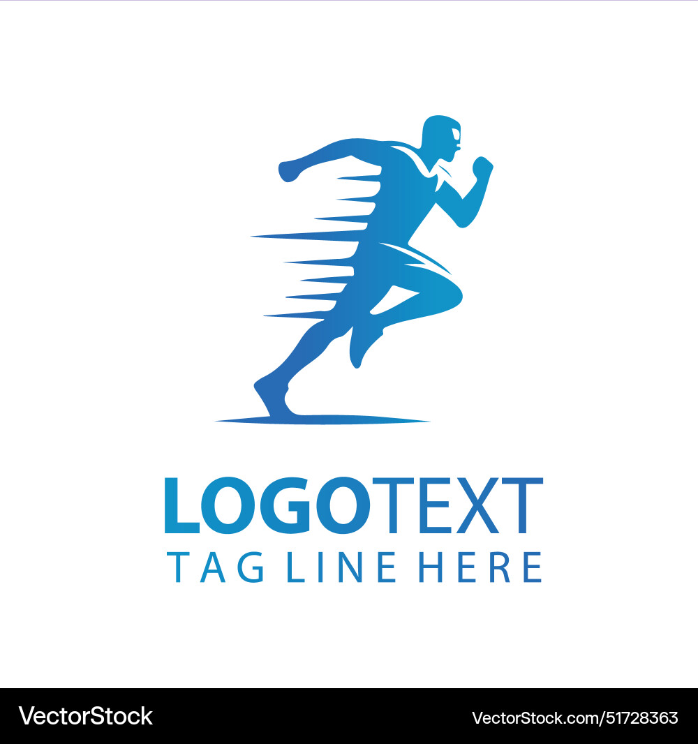 Running man logo Royalty Free Vector Image - VectorStock