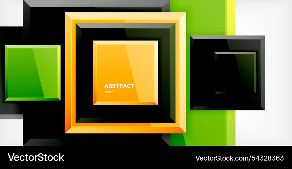 Shiny glossy metallic or plastic square design Vector Image