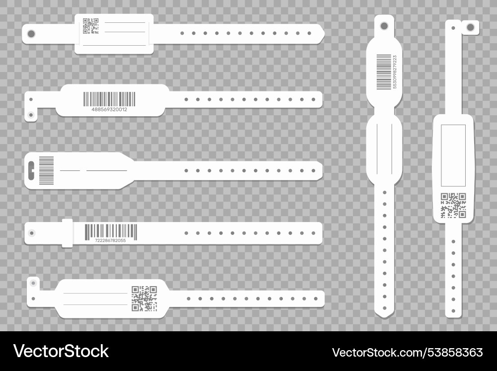 White Wristband Mockup - Event Pass Royalty Free Vector