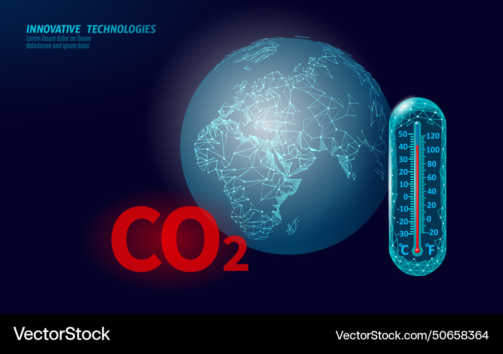 Carbon dioxide co2 ecology problem eco concept Vector Image
