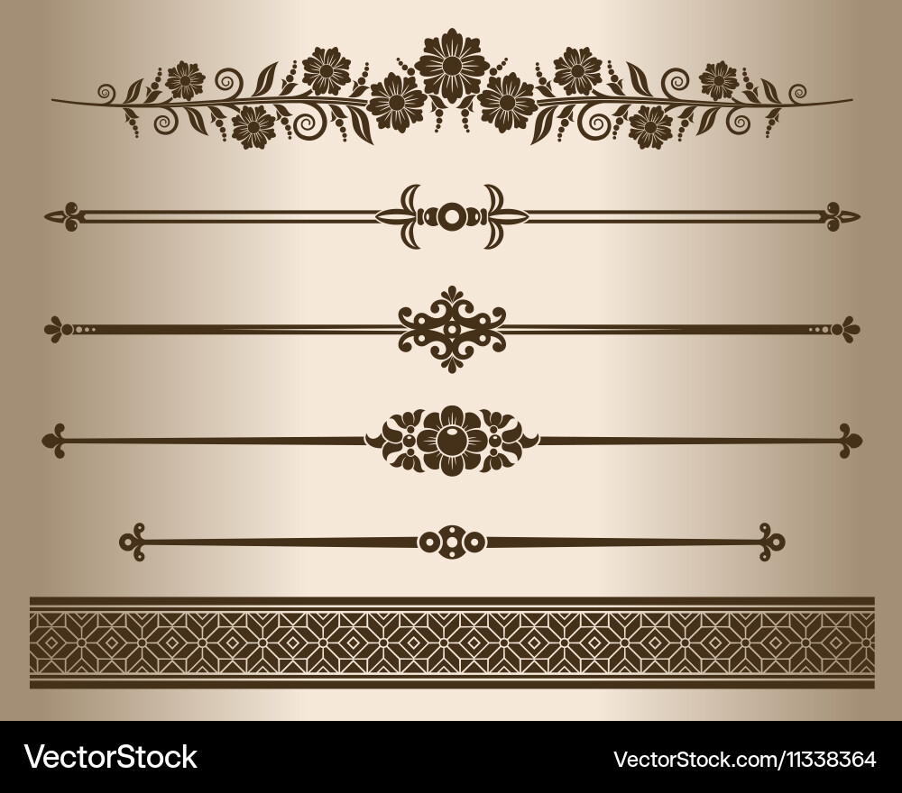 Decorative lines Royalty Free Vector Image - VectorStock