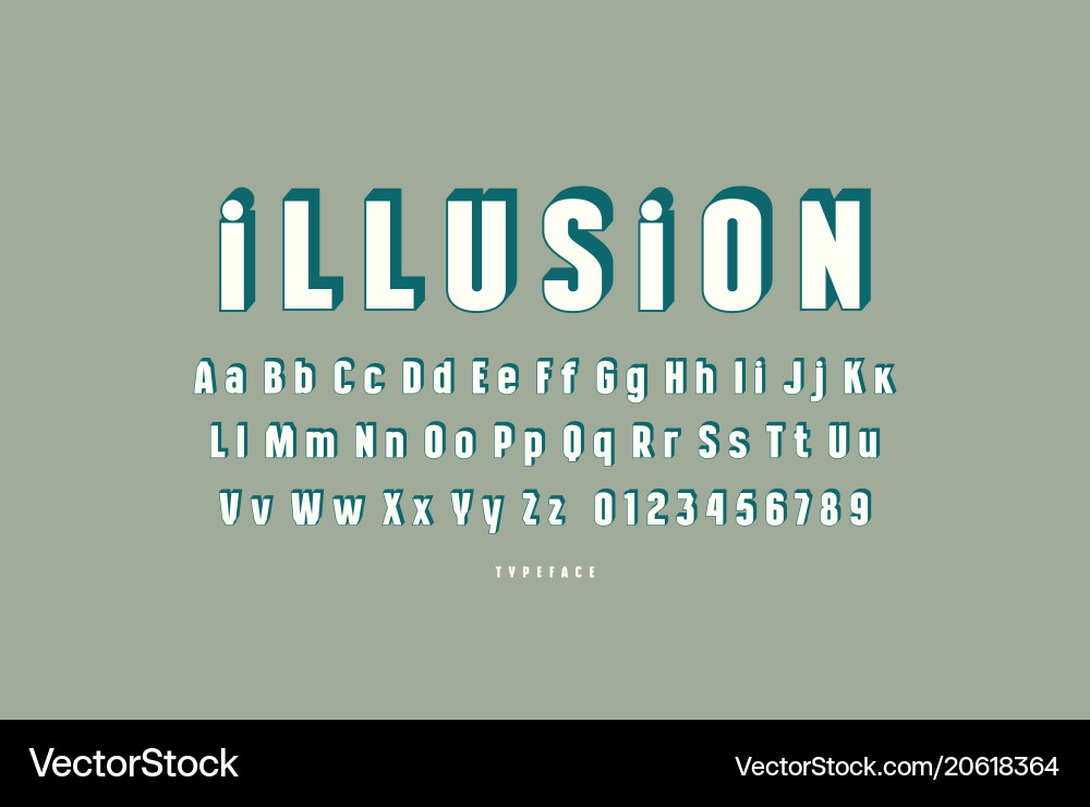 Decorative sans serif bulk font Royalty Free Vector Image