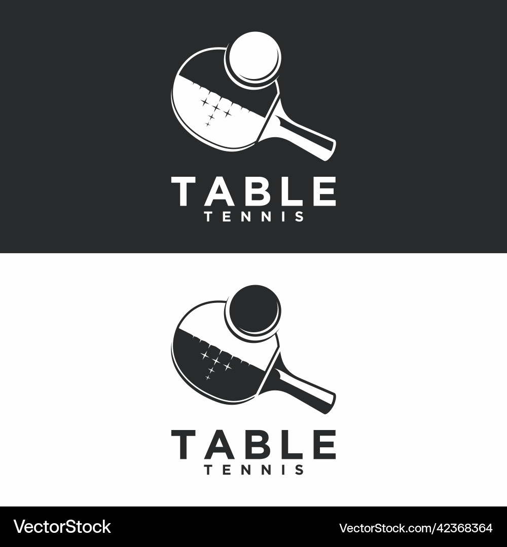 Table tennis logo Royalty Free Vector Image - VectorStock