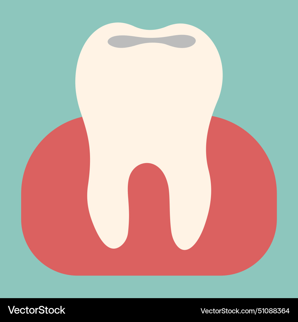 Tooth single 3 Royalty Free Vector Image - VectorStock