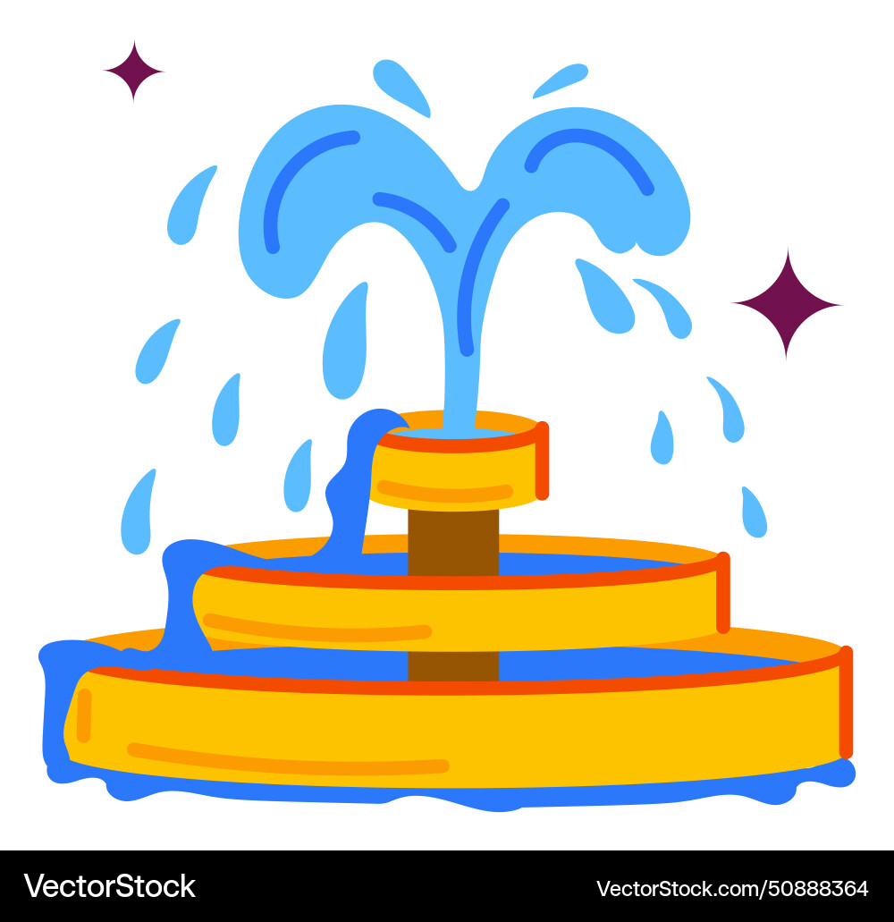 Water fountain Royalty Free Vector Image - VectorStock