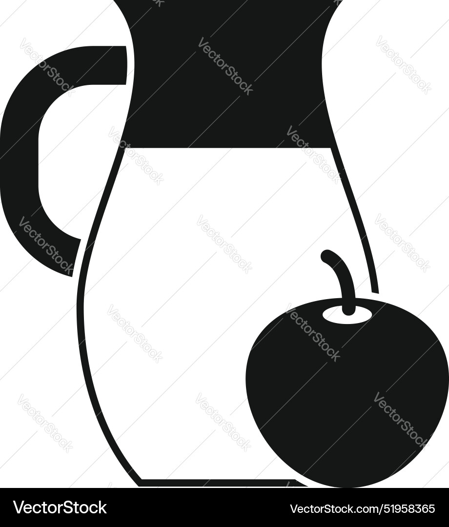 Apple Juice Pitcher Representing Healthy Lifestyle