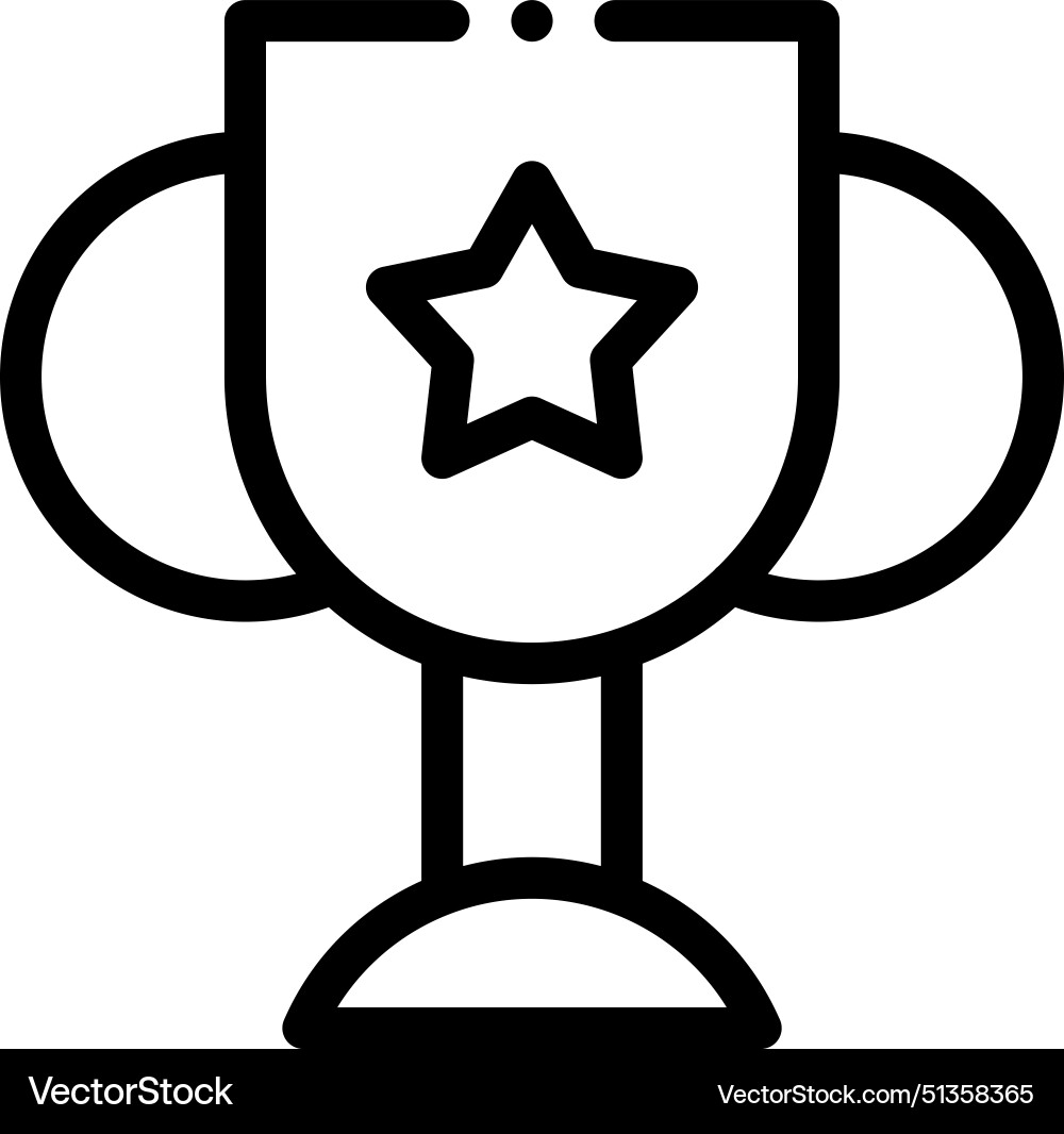 Award icon thin linear style design isolated Vector Image